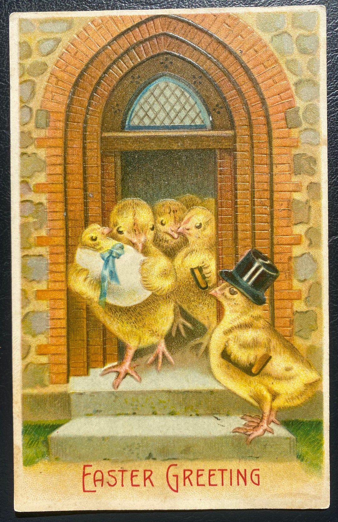 Rare Vintage German Easter Greeting Postcard Anthropomorphic Chick ...