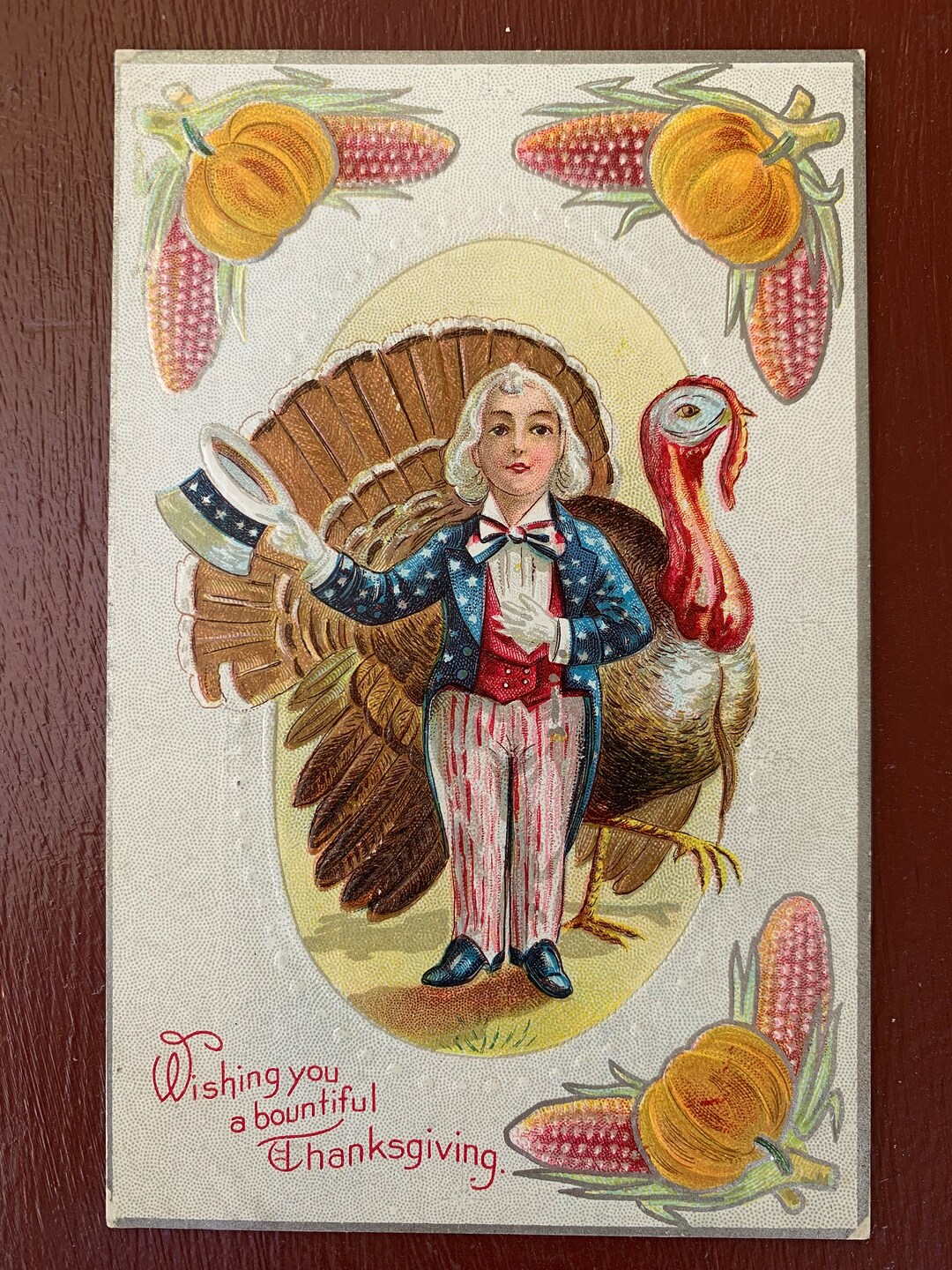 Antique Thanksgiving Postcard Uncle Sam Tom Turkey Patriotic - Etsy