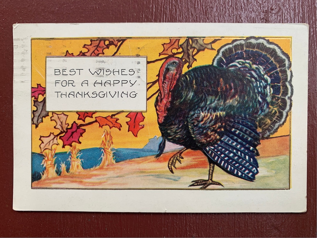 Beautiful Big Tom Turkey Thanksgiving Whitney Made Postcard Antique ...