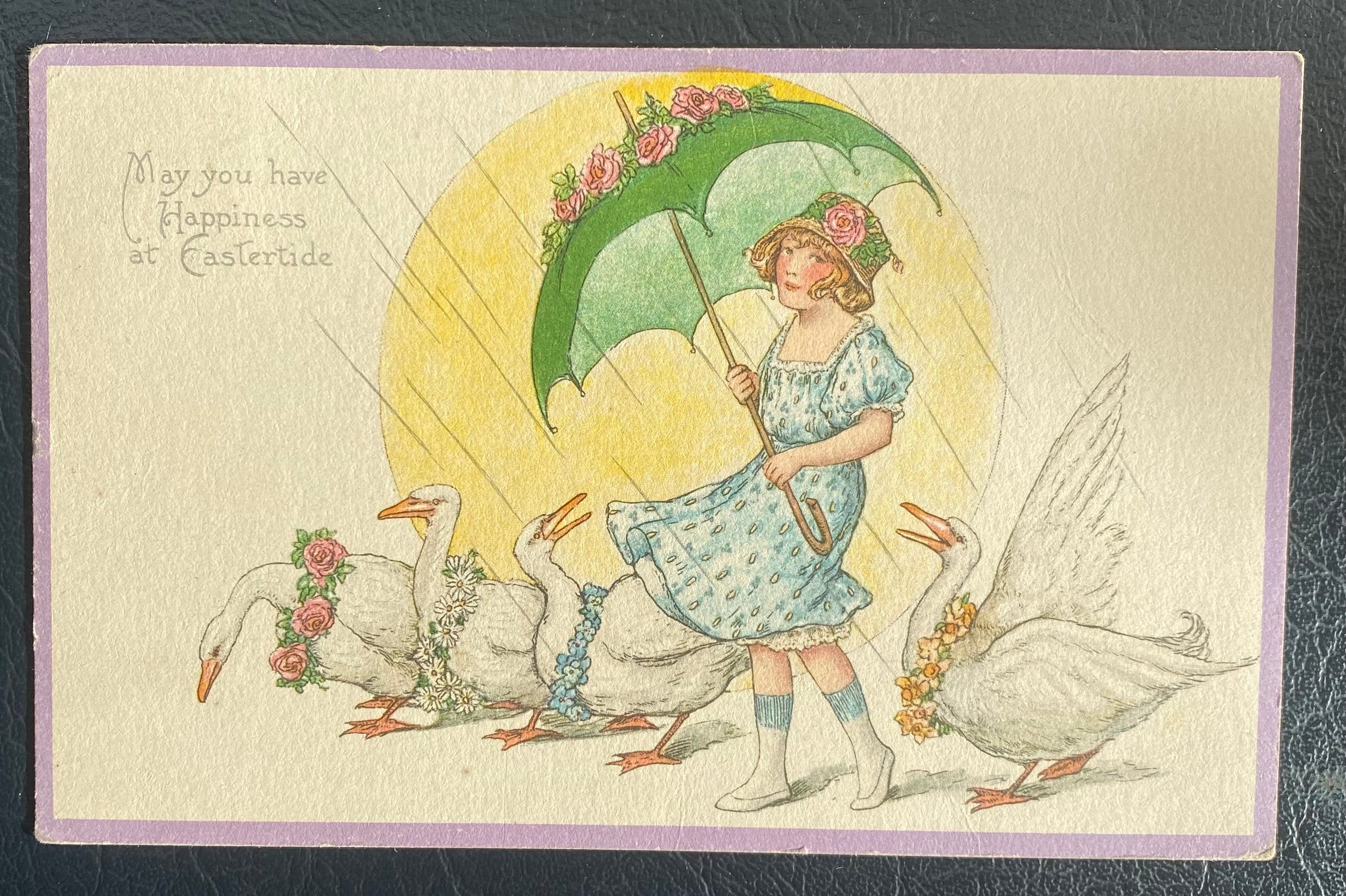 VGC Vintage Rare 1917 Easter Postcard Anthropomorphic Dressed Geese ...