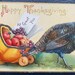 Rare Vintage German Thanksgiving Postcard Anthropomorphic Turkey Pull ...