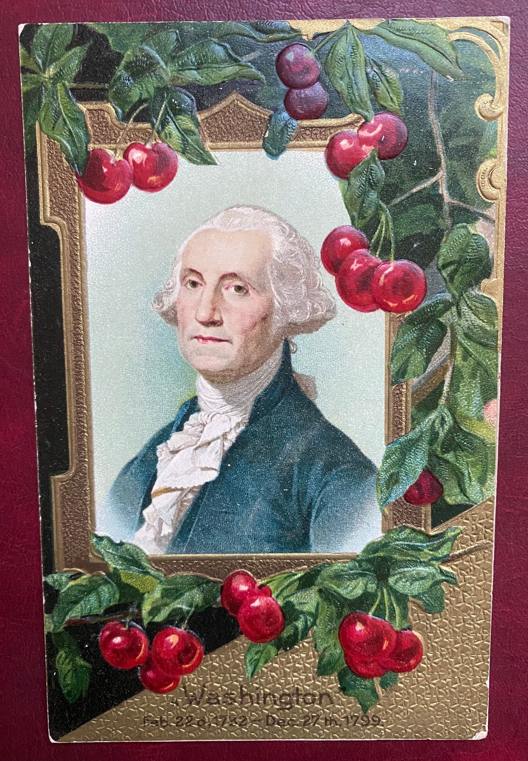 Vintage 1910 German President's Day Postcard George Washington Birthday ...