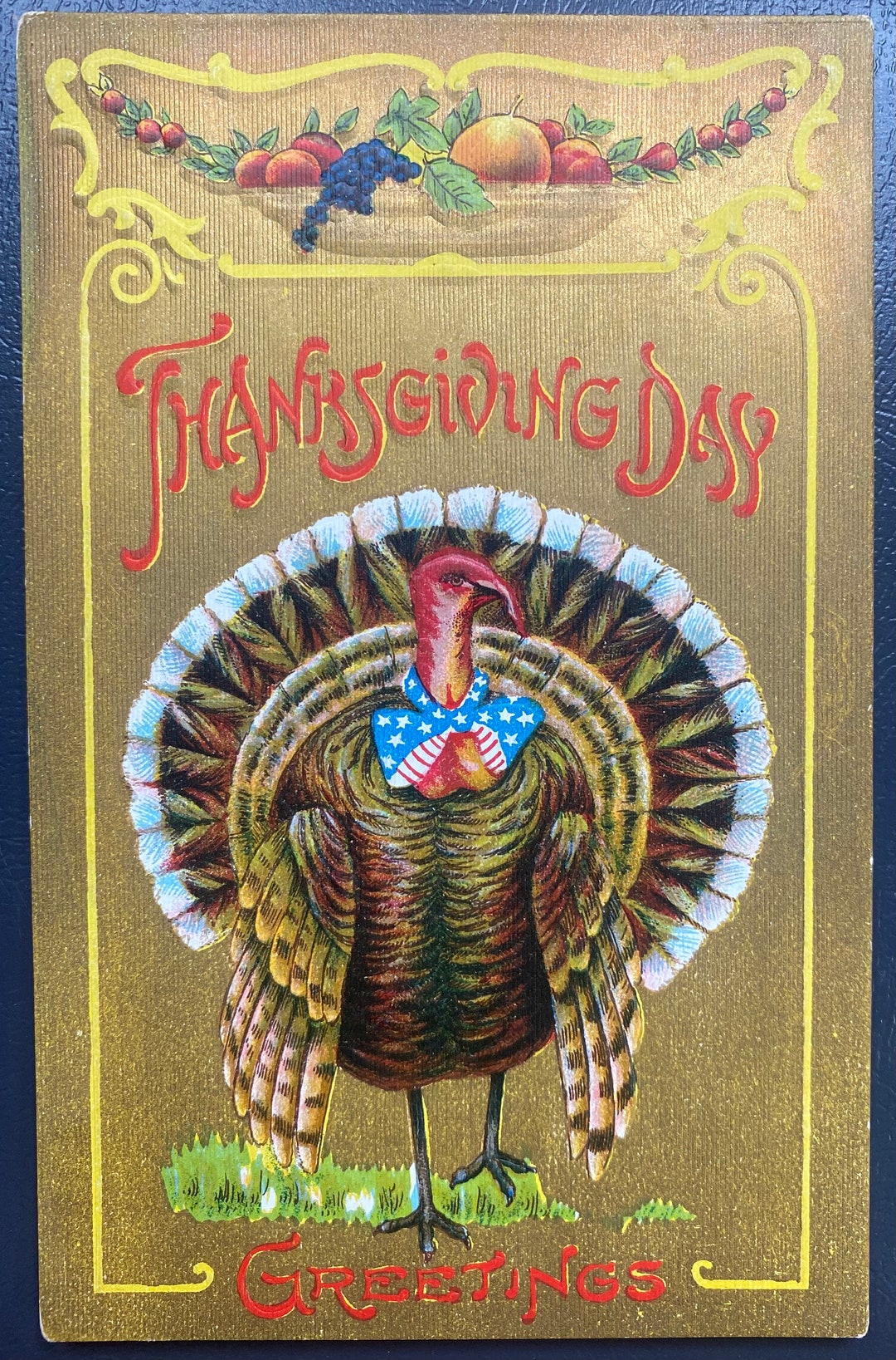 GC+ Rare Vintage Thanksgiving Day Greetings Postcard Anthropomorphic ...