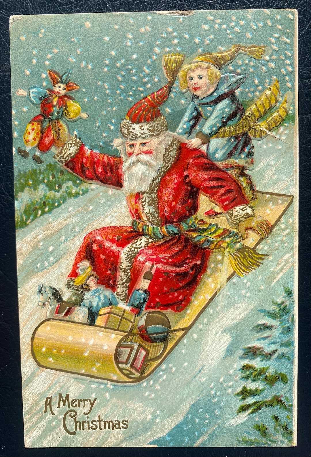 Vintage Rare 1907 German Christmas Postcard Belsnickle Santa Claus ...