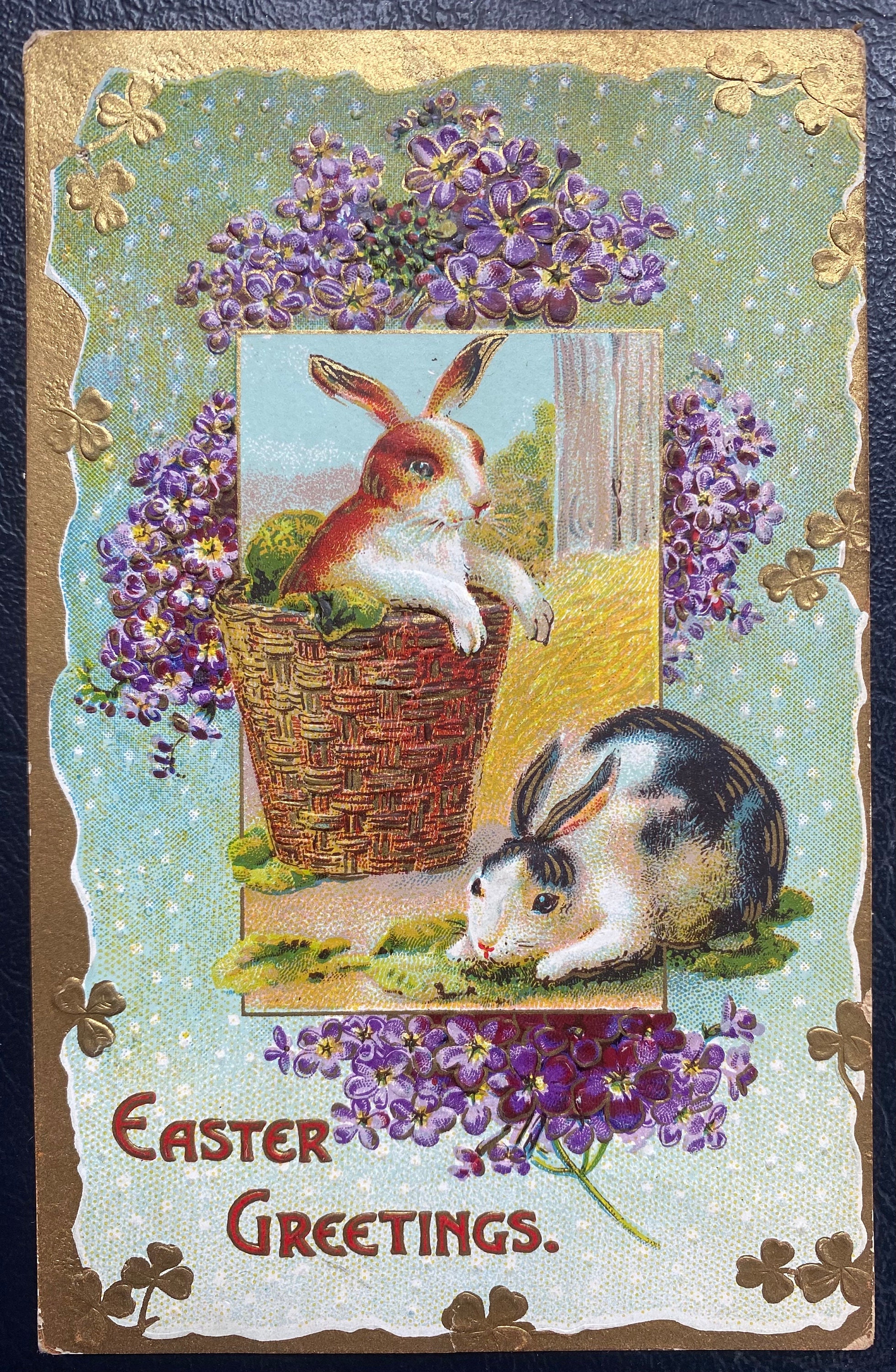 SET of 3 Rare Vintage 1908/11 German Easter Greetings Postcard Bunnies ...