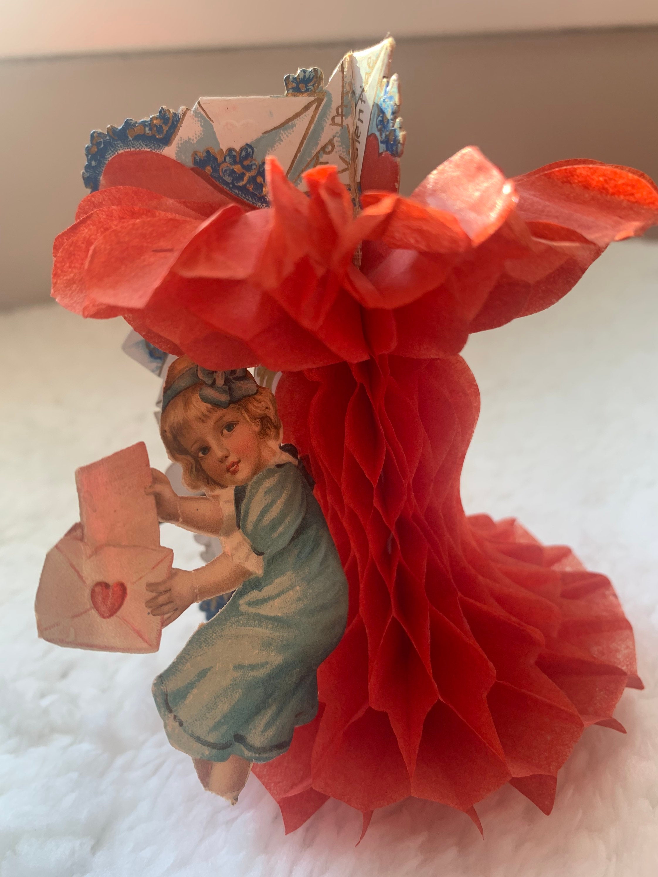 Amazing Antique Honeycomb Fold Out 3D German Valentine's - Etsy
