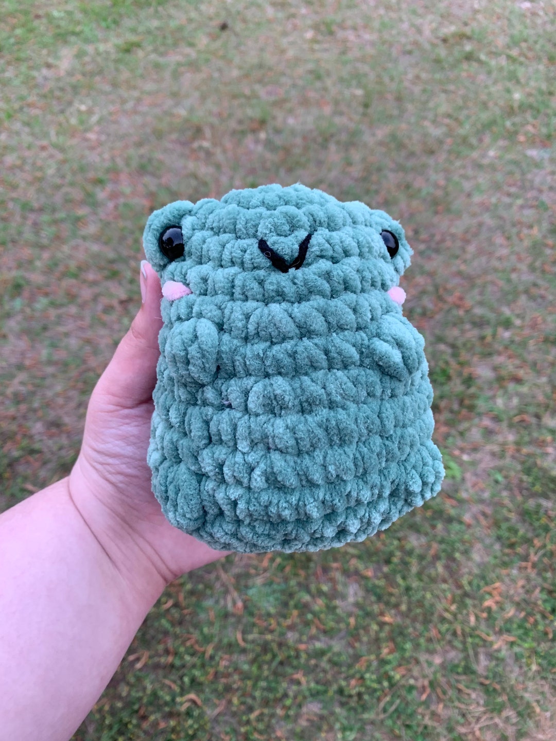 Custom Crochet Cheeky Frog Plush - Etsy