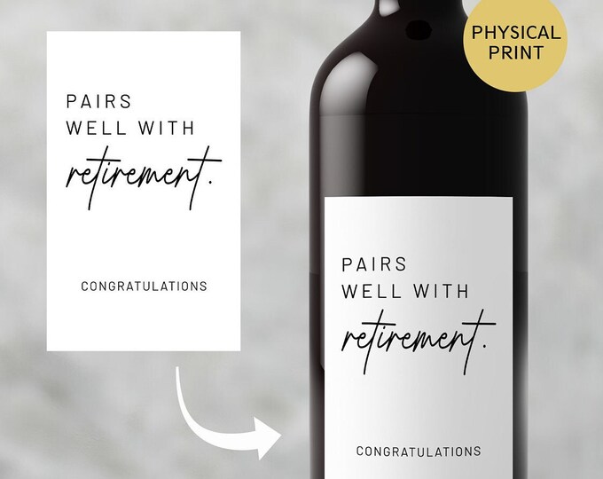 Pairs Well With Retirement. Retirement Gift for Her. Retirement Gift ...