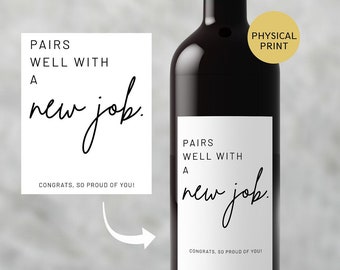 PRINTED Wine Bottle Label Promotion Gift Pairs Well With A - Etsy