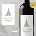 Merry Christmas Wine Label, Personalized Wine Label, Merry Christmas ...