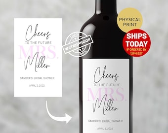 Personalized Engagement Wine Label, Custom Photo Wine Label, Engagement ...