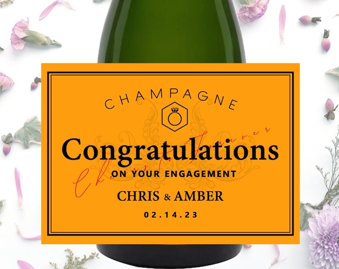 Custom Champagne Label, Champagne Bottle Labels, Mini Champagne Bottle ...