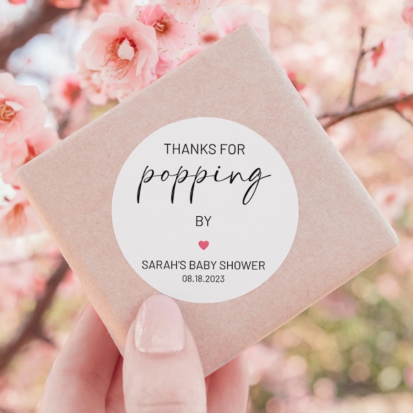 Thanks for Popping by Stickers - Etsy
