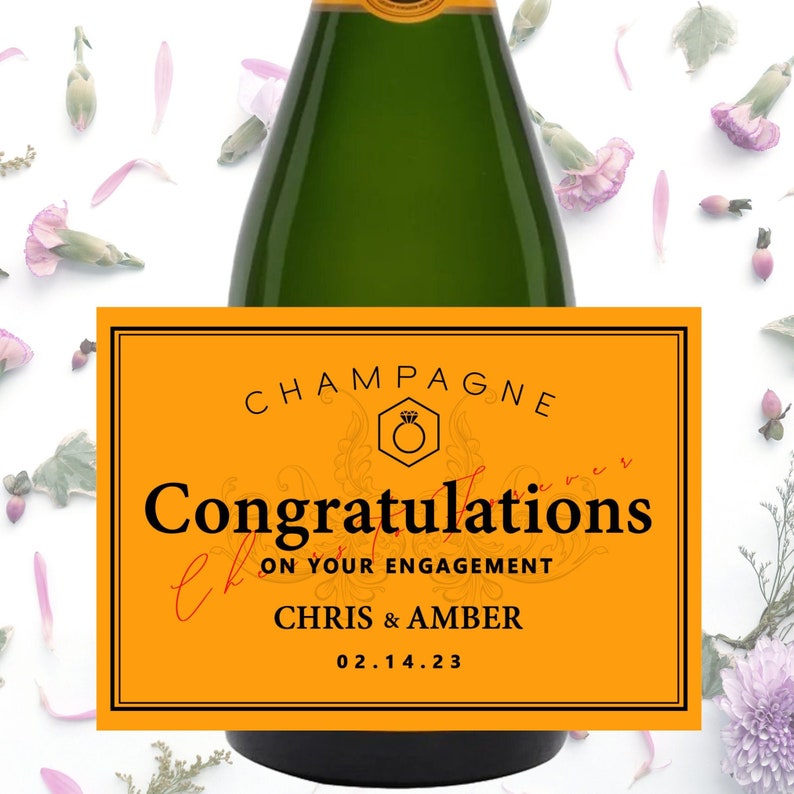 Custom Champagne Label Champagne Bottle Labels Mini - Etsy