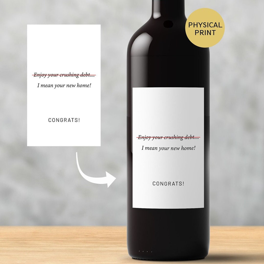 Enjoy Your New Home Label, Pairs Well With a New Home, Housewarming ...