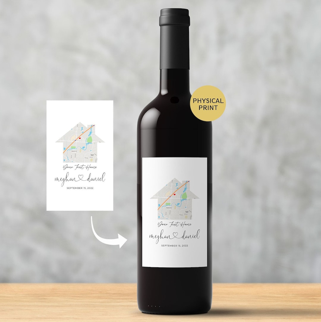 Housewarming Wine Label | Gift for Her, Him | New Home Owner Gift ...