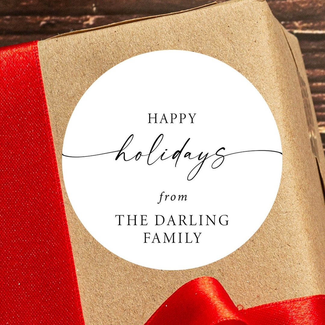 Christmas Stickers, Custom Christmas Stickers, Personalized Christmas ...