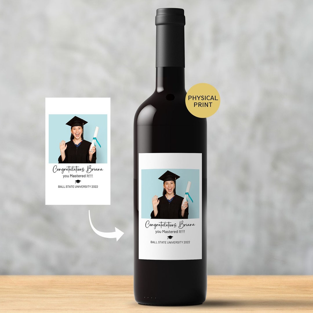 Graduation Gift, Graduation Wine Label, Gift for Her, Gift for Him ...