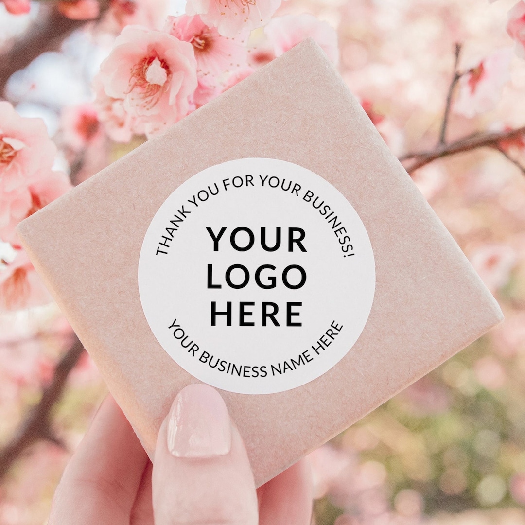 Personalized Business Logo Round Stickers, Custom Thank You Stickers ...