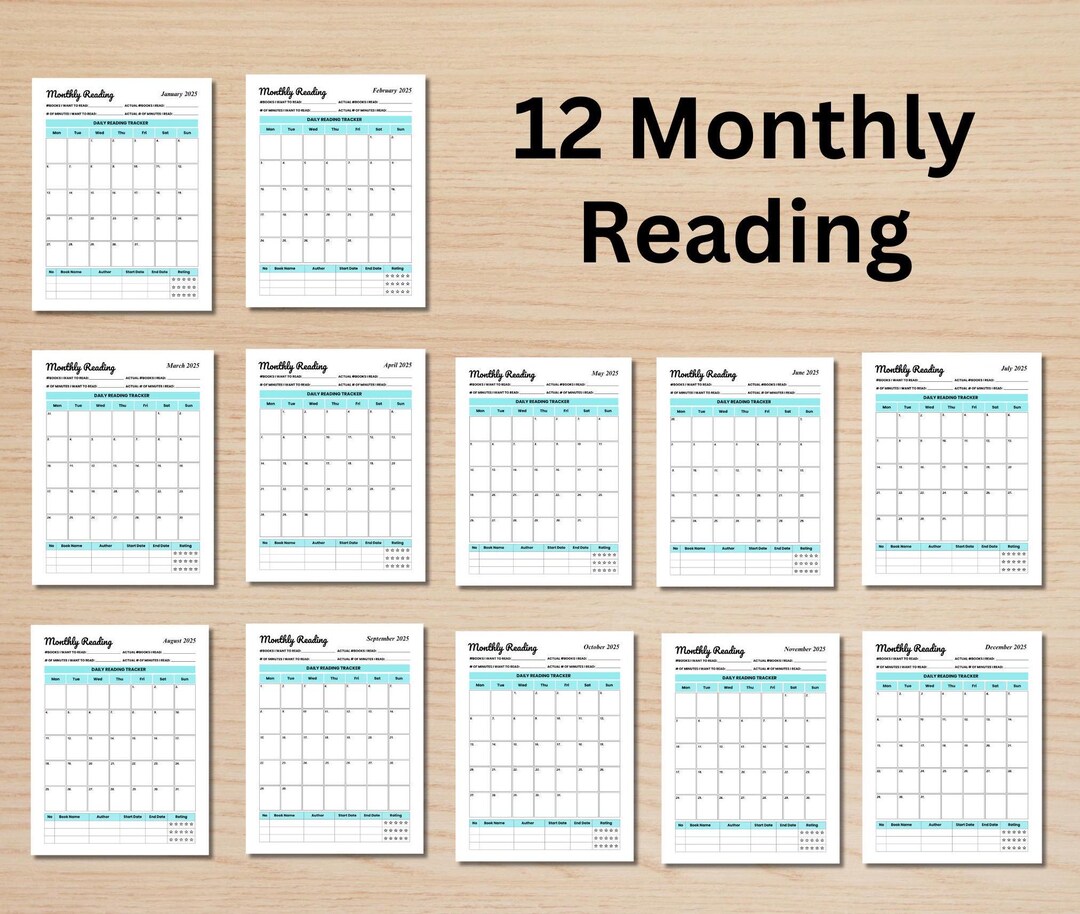 READING JOURNAL Printable Journal Pages, Digital Planner Pages, A5 & Us ...