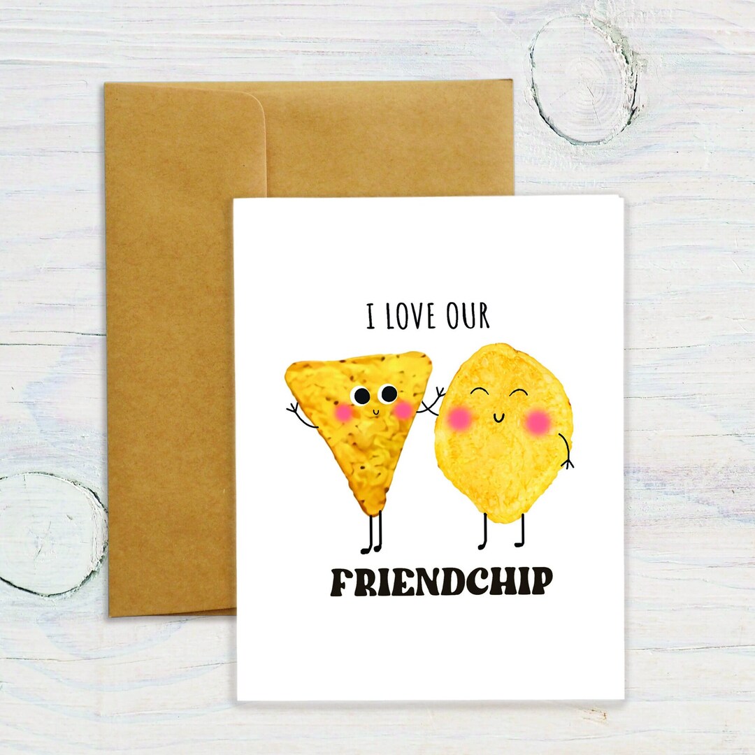 I Love Our FRIENDCHIP Greeting Card, Funny Valentines Day Card ...
