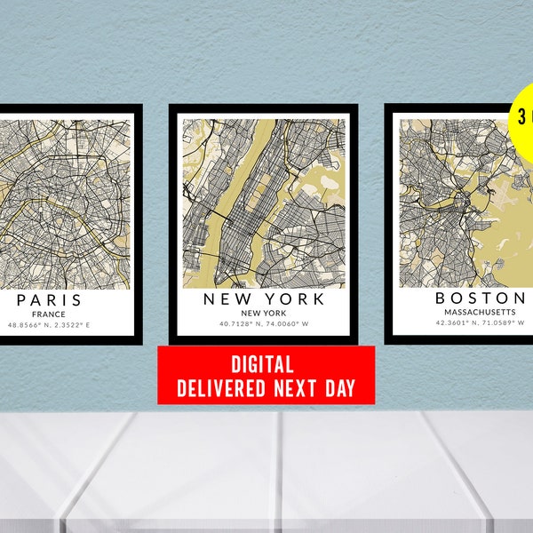 Map Prints - Etsy