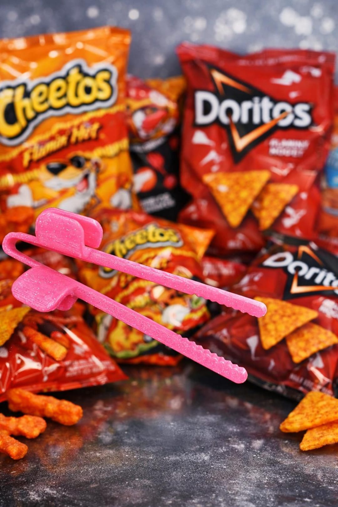 Pink Glitter Snack Tongs – Y2K Chip Grabber, Long Nail Friendly - Etsy