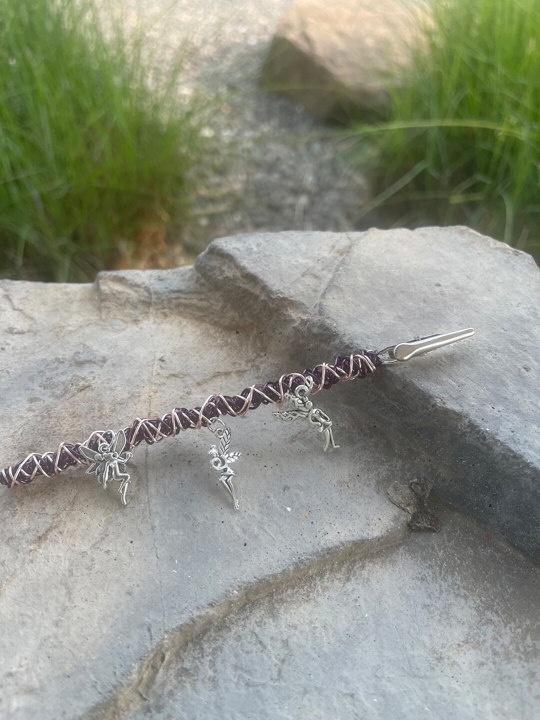 Two Toned Fairy Zipper Buddy Sage Holder ATM Clips, Card Grabber, Gas ...