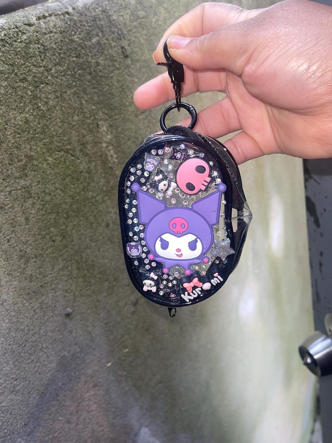 Kuromi Patch Bag clippable Keychain Pouch Charger Holder Immediate ...