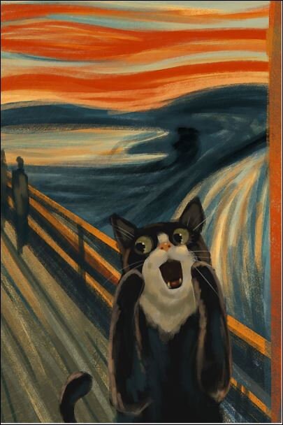 Cat the Scream Poster Home Decor Wall Decor - Etsy