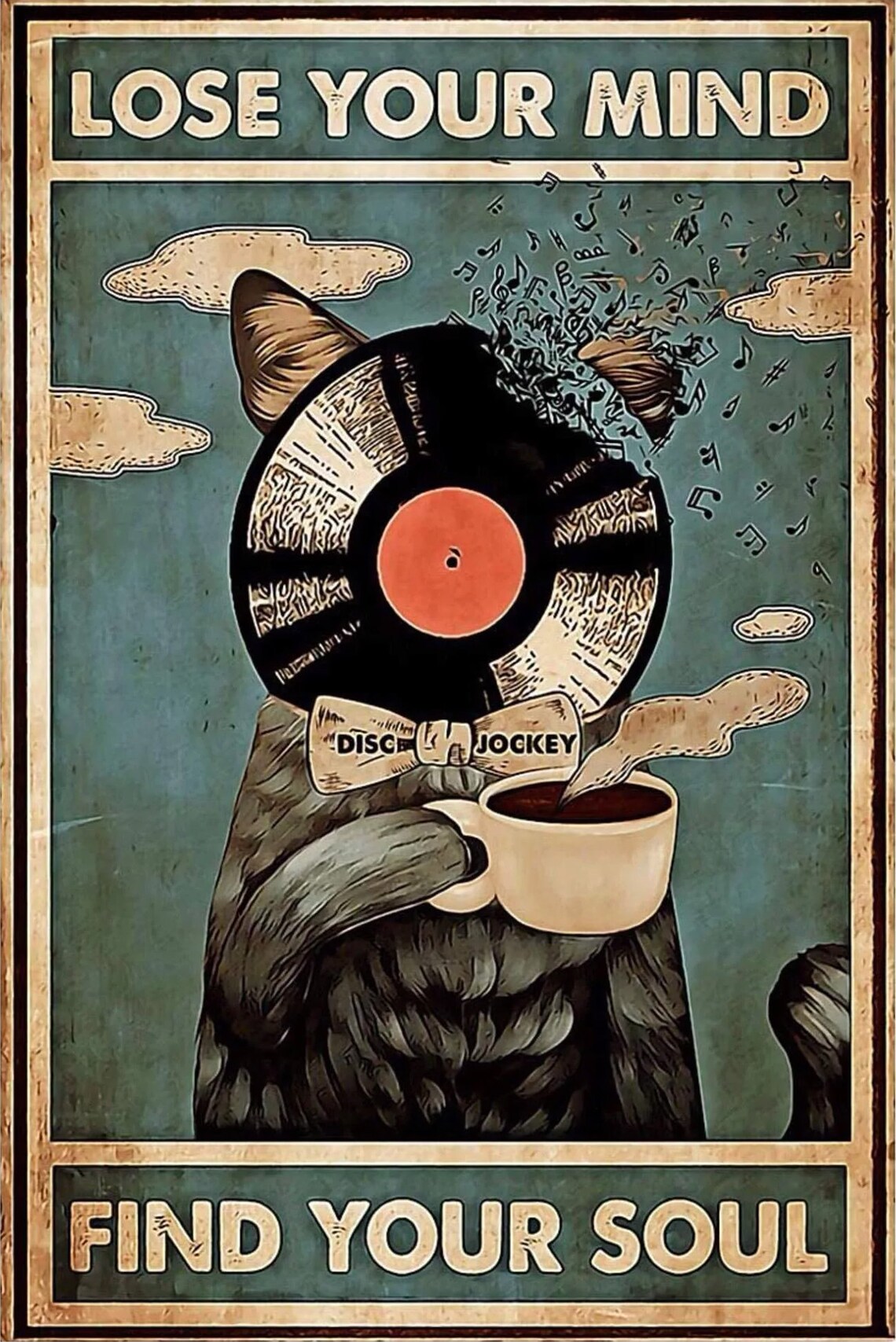 Black Cat Dj Lose Your Mind and Find Your Soul Digital - Etsy