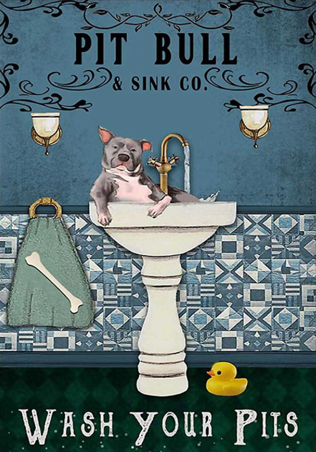 Pit Bull Bath Sink Pit Bull and Sink CO. Wash Your Pits - Etsy