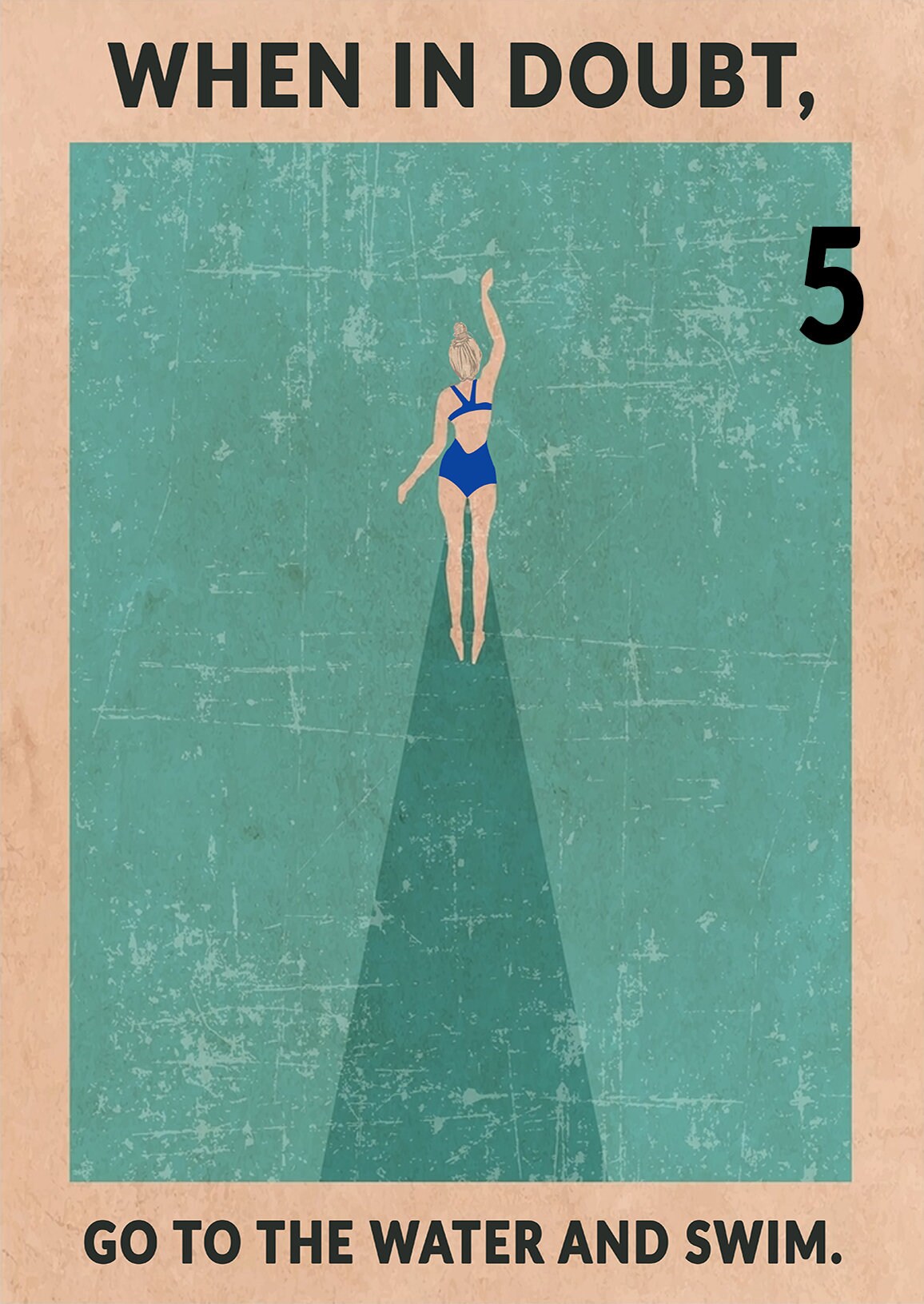 When in Doubt, Go to the Water and Swim, Open Water (grey, Red,blonde ...