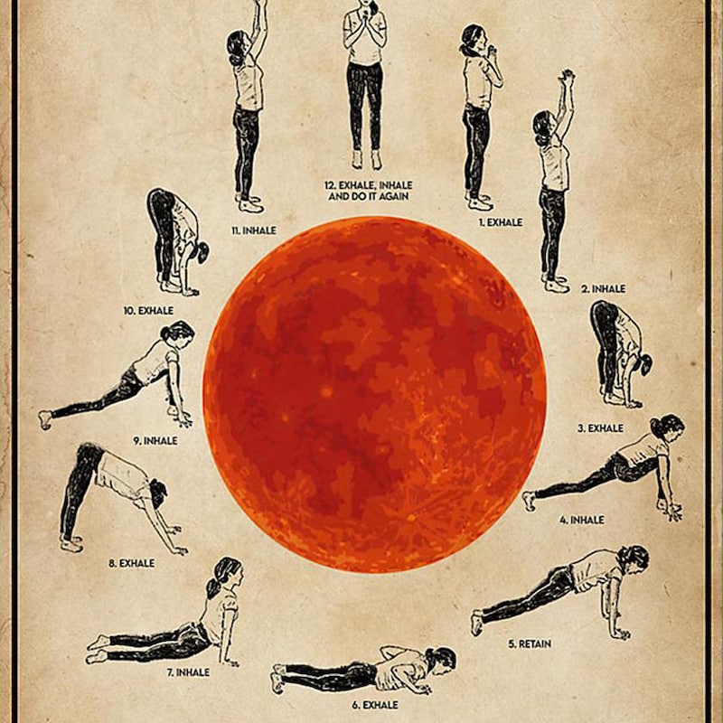 Sun Salutation Poster - Etsy