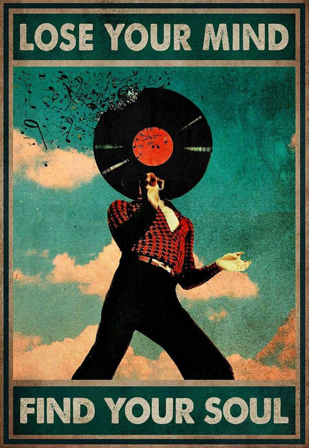 Vinyl Man – Lose Your Mind, Find Your Soul Poster Home Decor Wall Decor ...