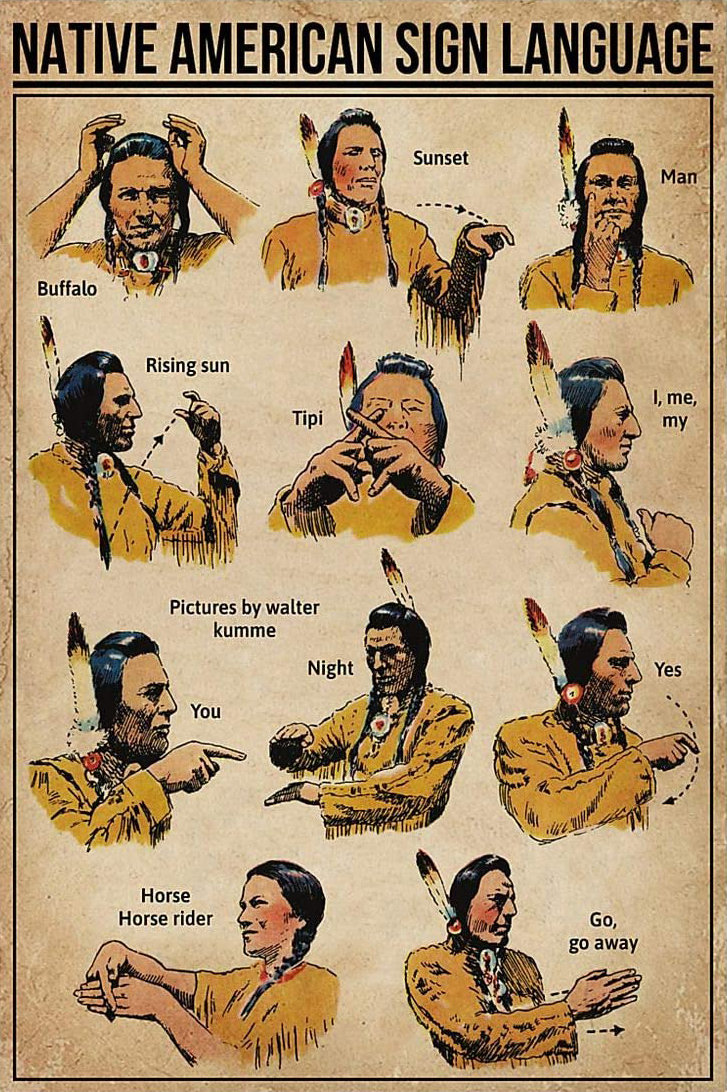 Native American Sign Language Home Decor Wall Decor - Etsy Native American Sign Language Home Decor Wall Decor - Etsy