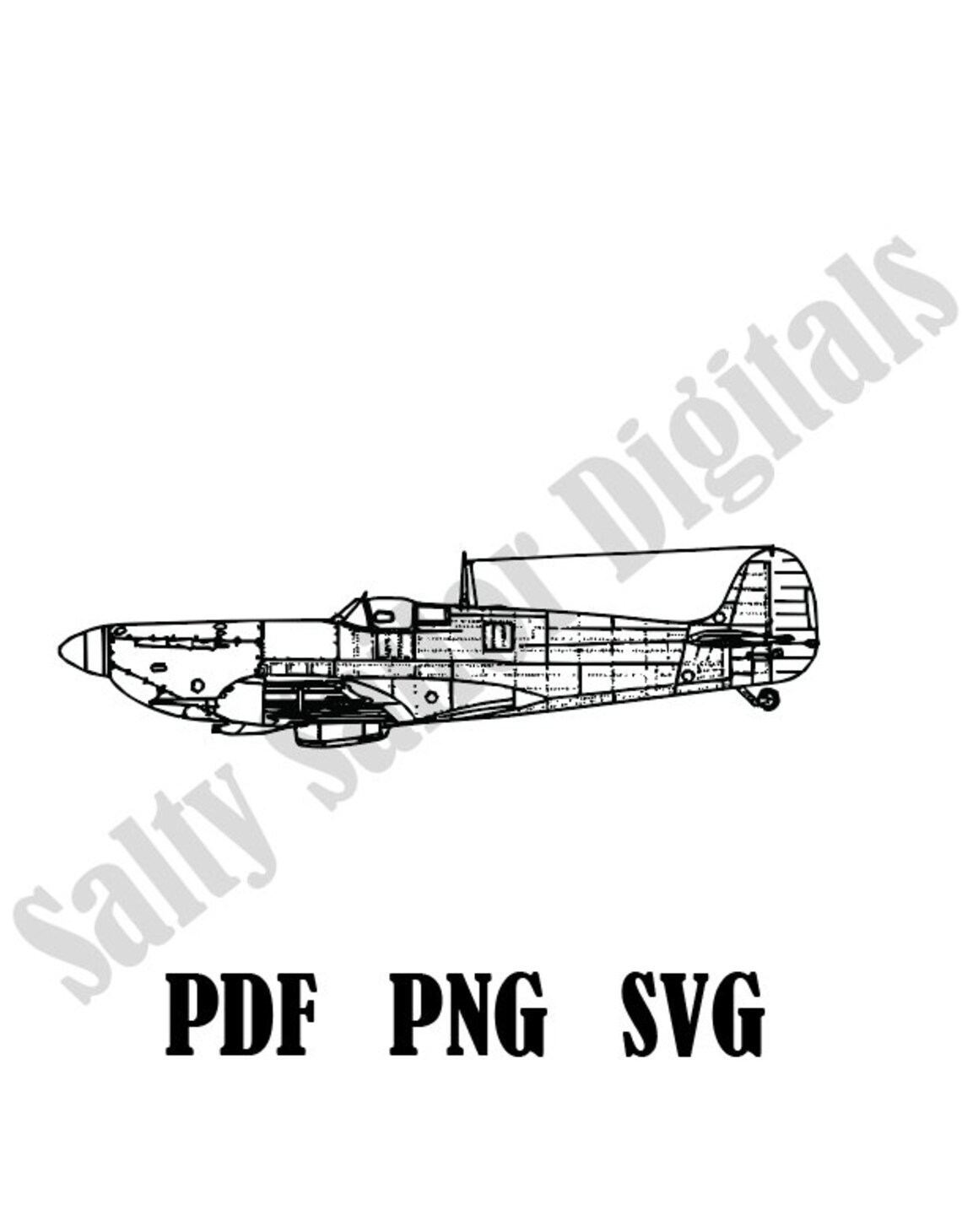 Spitfire Digital Download (SVG, PDF, PNG) - Etsy Canada