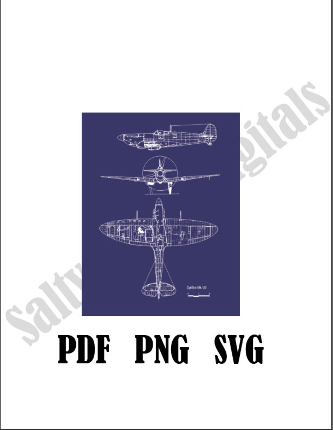 Spitfire Digital Download (SVG, PDF, PNG) - Etsy Canada