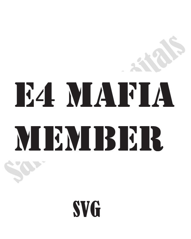 Pegatina imprimible E4 Mafia Member SVG - Etsy España