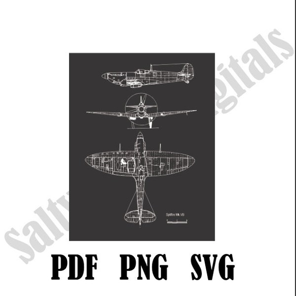 Spitfire Plane Svg - Etsy