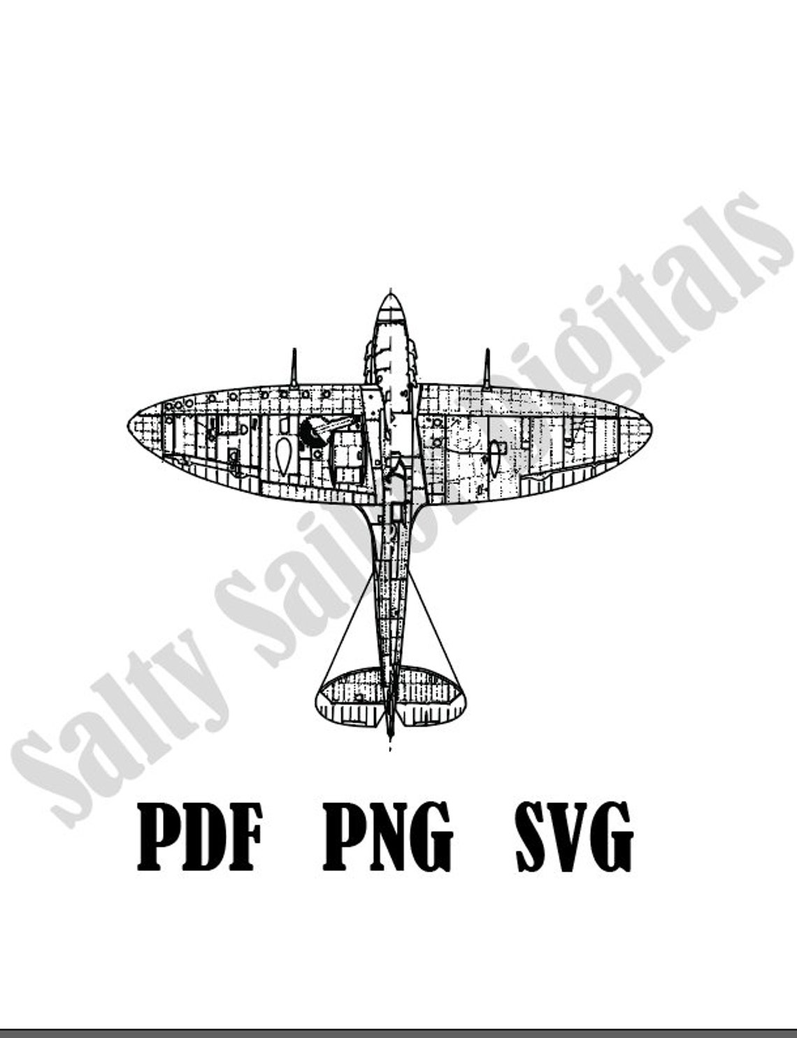 Spitfire Digital Download (SVG, PDF, PNG) - Etsy
