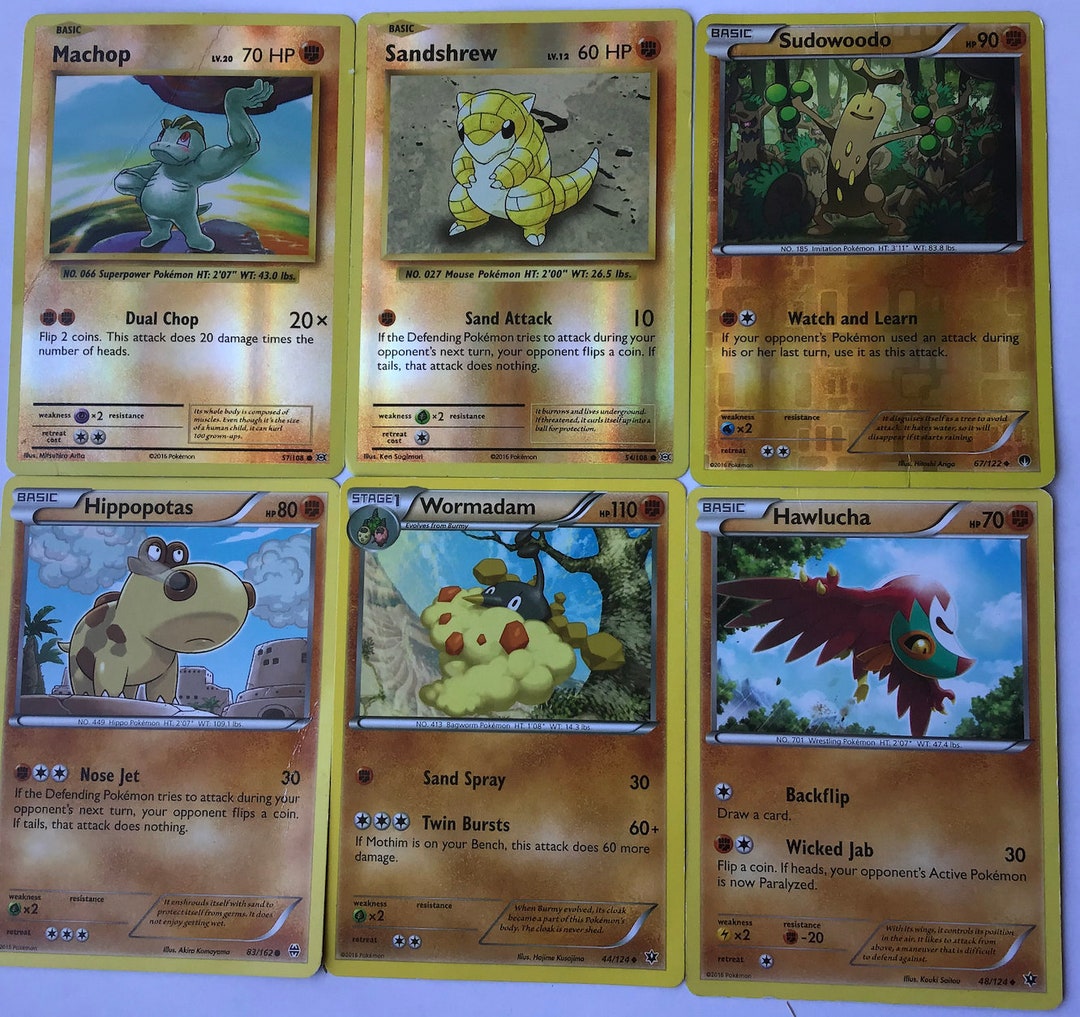 Pokemon Cards Fighting Type: 6-pack - Etsy