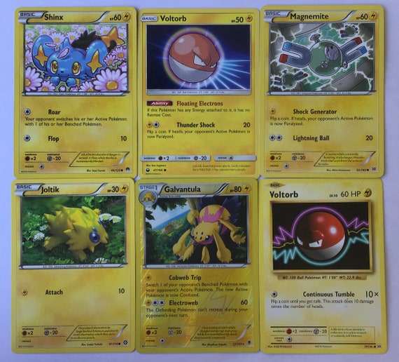 Pokemon Cards Electric: 6-pack - Etsy