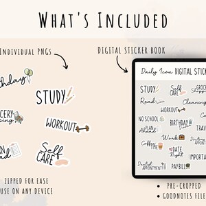 Everyday Life Stickers Daily Icons Stickers Goodnotes - Etsy