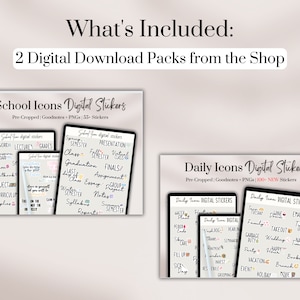Good Notes Stickers, Digital Sticker Pack, School Planner Stickers ...