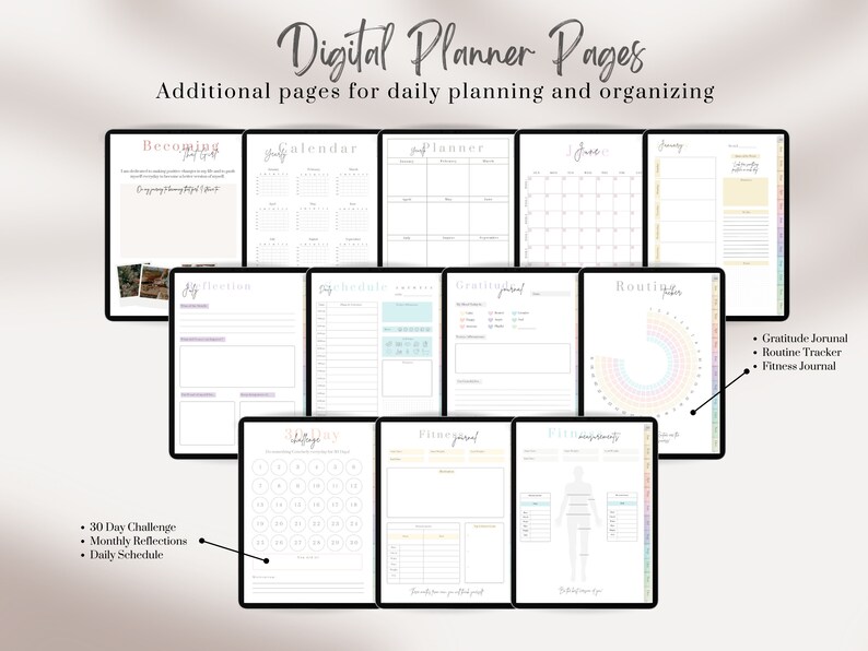 2023 Digital Planner Goodnotes, That Girl Digital Planner, Undated ...