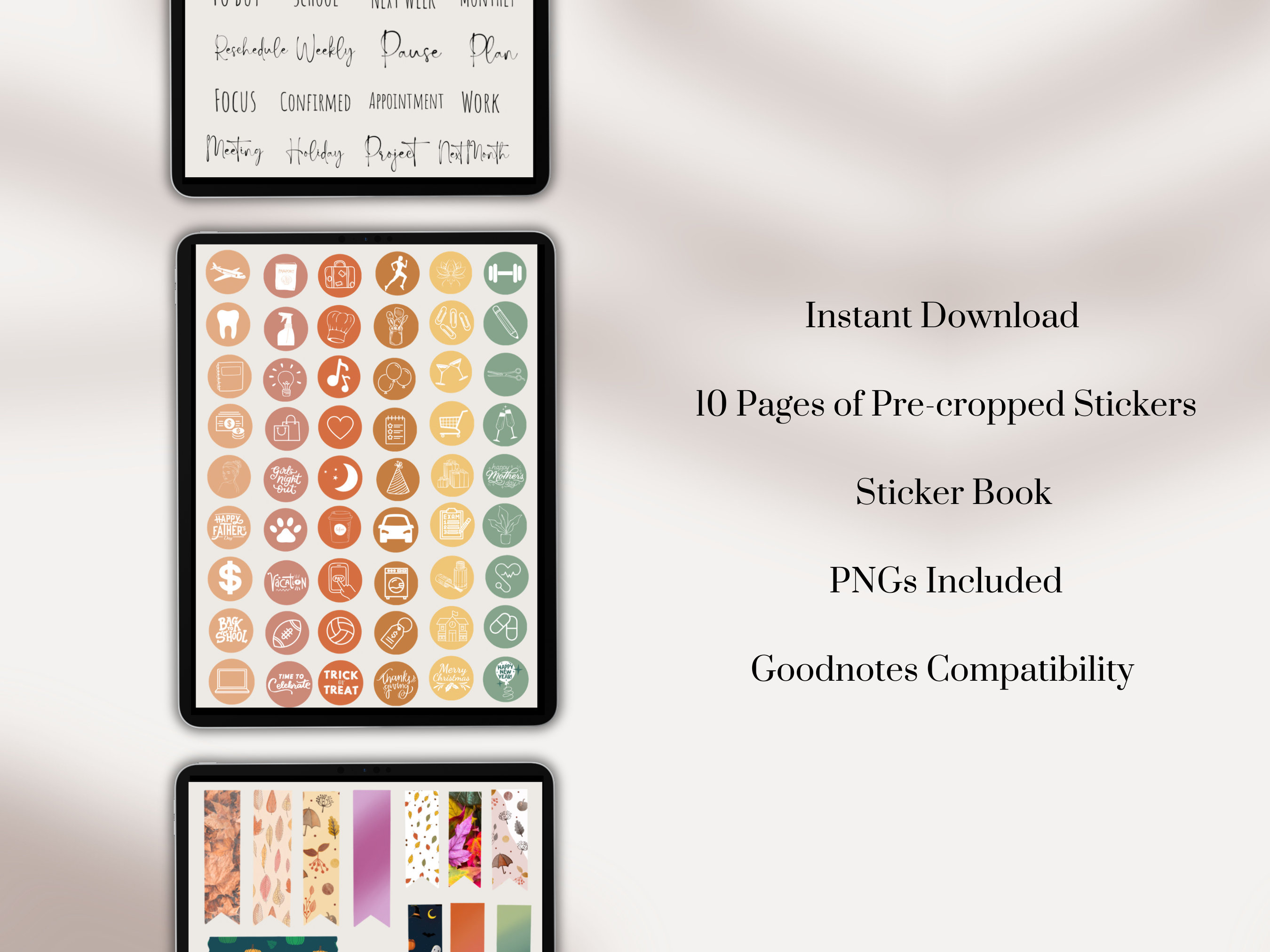 Digital Stickers Goodnotes | Halloween Planner Stickers | Fall Planner ...