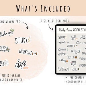 Everyday Life Stickers Daily Icons Stickers Goodnotes - Etsy
