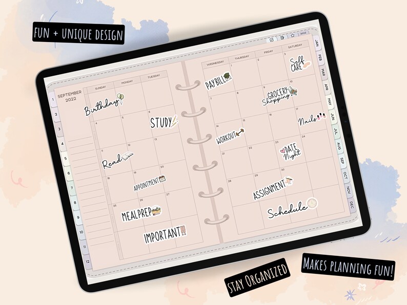 Everyday Life Stickers Daily Icons Stickers Goodnotes - Etsy