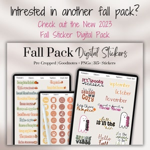 Digital Stickers Goodnotes | Halloween Planner Stickers | Fall Planner ...